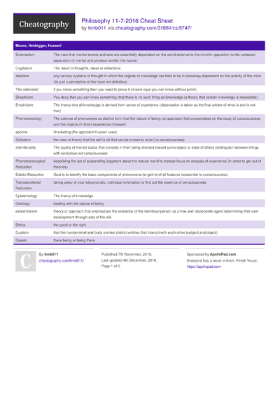 World War 1 Cheat Sheet by hmb011 - Download free from Cheatography ...