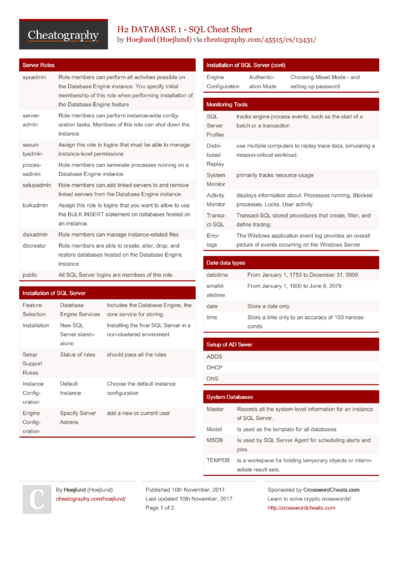 Mailserver Cheat Sheet - ZBC Cheat Sheet by Hoejlund - Download free ...