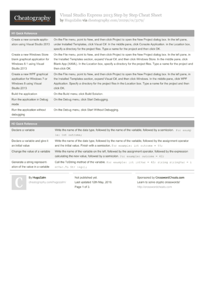 29 Visual Cheat Sheets - Cheatography.com: Cheat Sheets For Every Occasion