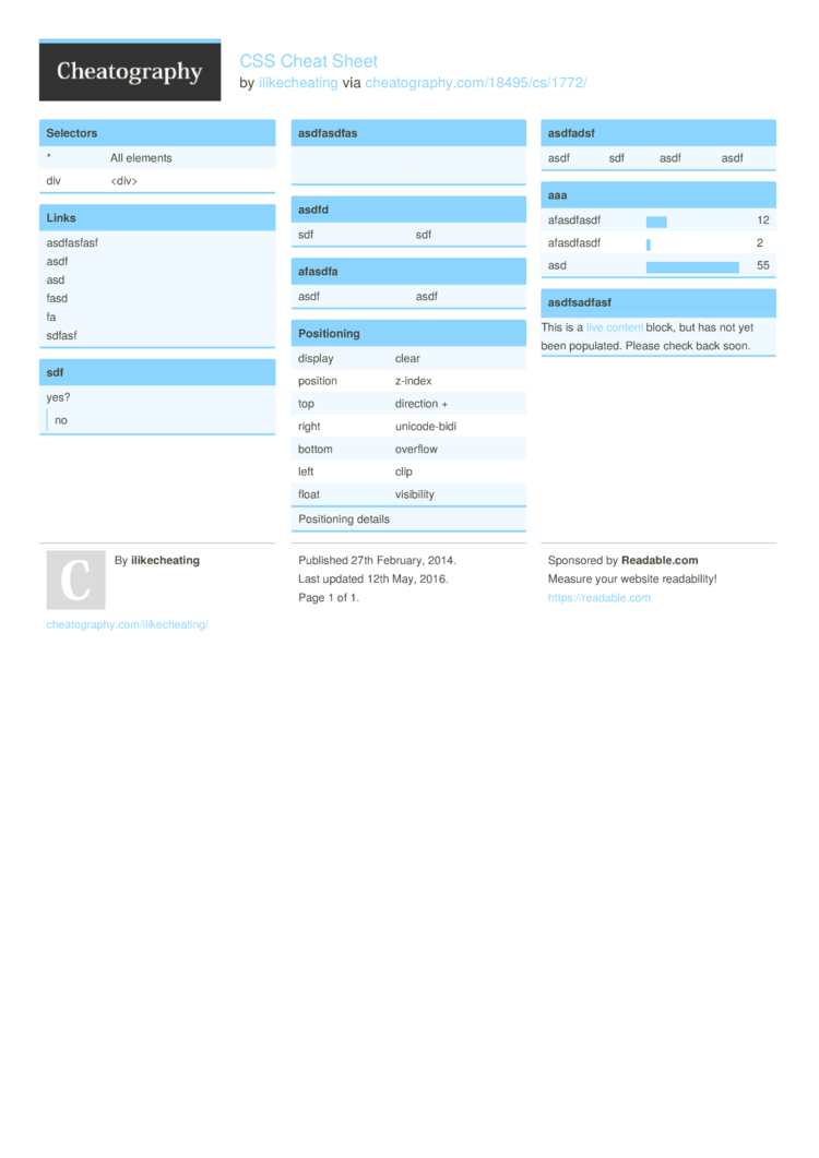 Best Html And Css Cheat Sheets Cheat Sheets Css Cheat Sheet Cheating