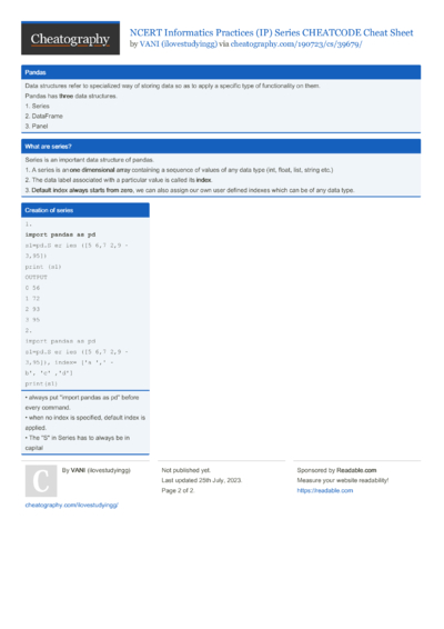 3 Commerce Cheat Sheets - Cheatography.com: Cheat Sheets For Every Occasion