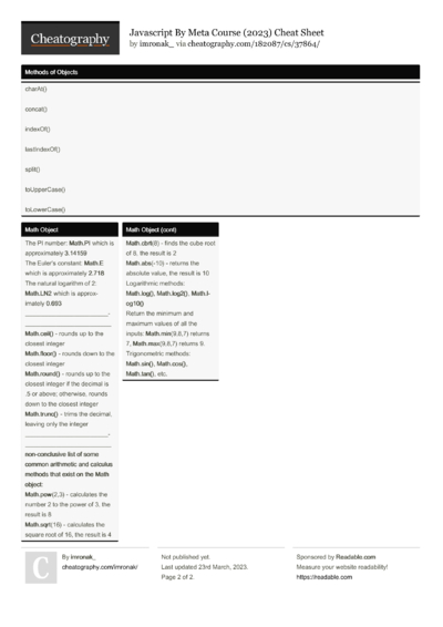 2705 Programming Cheat Sheets - Cheatography.com: Cheat Sheets For ...