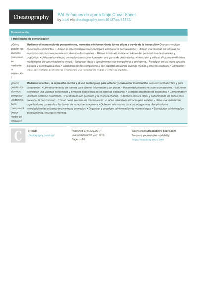 Spanish Grammar Basics Cheat Sheet by JohnPCo - Download free from ... Spanish Grammar Basics Cheat Sheet by JohnPCo - Download free from ...