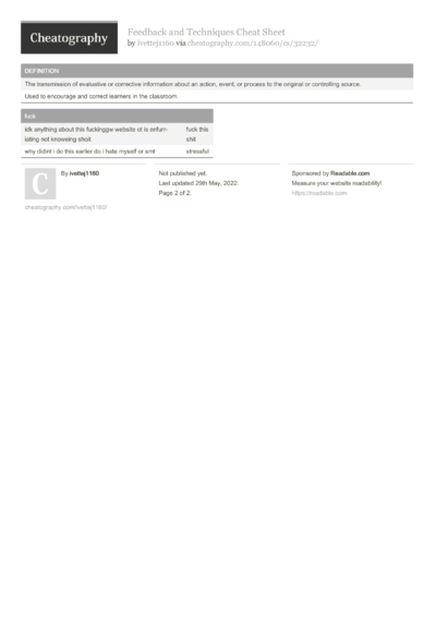 7 Tasks Cheat Sheets - Cheatography.com: Cheat Sheets For Every Occasion
