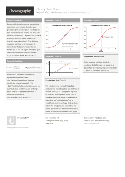 98 Statistics Cheat Sheets - Cheatography.com: Cheat Sheets For Every ...