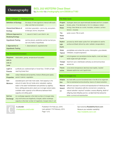 Psychology 112 - Test 1 Cheat Sheet by jhundal - Download free from ...