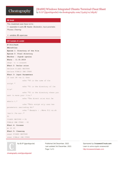 53 Ubuntu Cheat Sheets - Cheatography.com: Cheat Sheets For Every Occasion