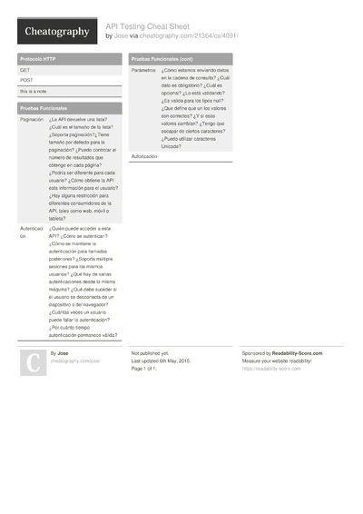 29 Api Cheat Sheets Cheat Sheets For Every Occasion