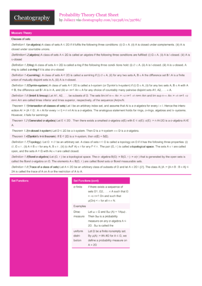 21 Probability Cheat Sheets - Cheatography.com: Cheat Sheets For Every ...