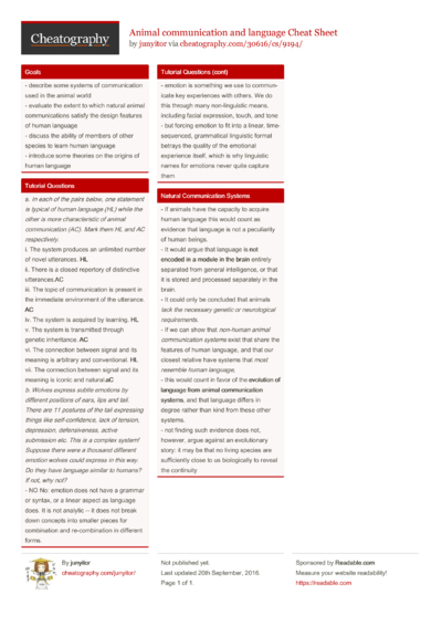 17 Communication Cheat Sheets - Cheatography.com: Cheat Sheets For ...