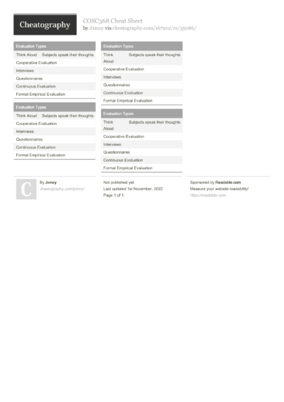 1291 Software Cheat Sheets Cheat Sheets For Every