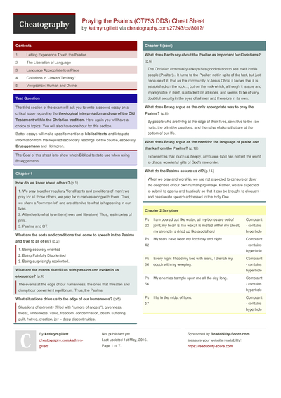 12 Ot Cheat Sheets - Cheatography.com: Cheat Sheets For Every Occasion