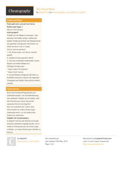 4 Hg Cheat Sheets Cheat Sheets For Every Occasion