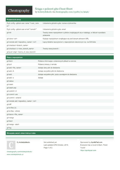 32 Control Cheat Sheets - Cheatography.com: Cheat Sheets For Every Occasion