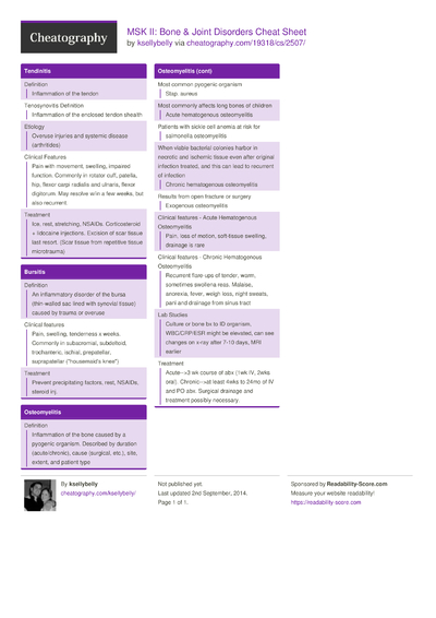 6 Bones Cheat Sheets - Cheatography.com: Cheat Sheets For Every Occasion