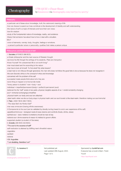 3224 Education Cheat Sheets - Cheatography.com: Cheat Sheets For Every ...