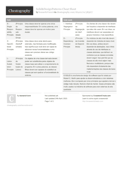 2348 Programming Cheat Sheets - Cheatography.com: Cheat Sheets For Every Occasion