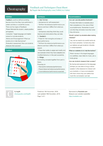 53 Education Cheat Sheets - Cheatography.com: Cheat Sheets For Every ...