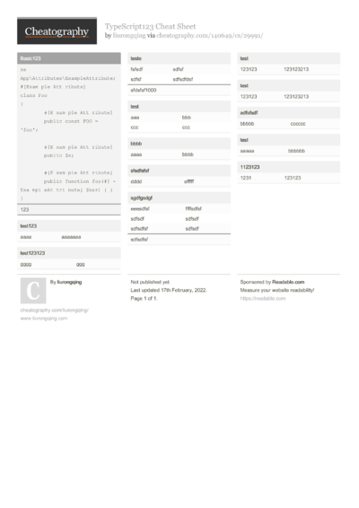 16 Typescript Cheat Sheets Cheat Sheets For Every Occasion