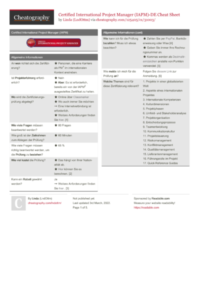 2 Cipm Cheat Sheets - Cheatography.com: Cheat Sheets For Every Occasion