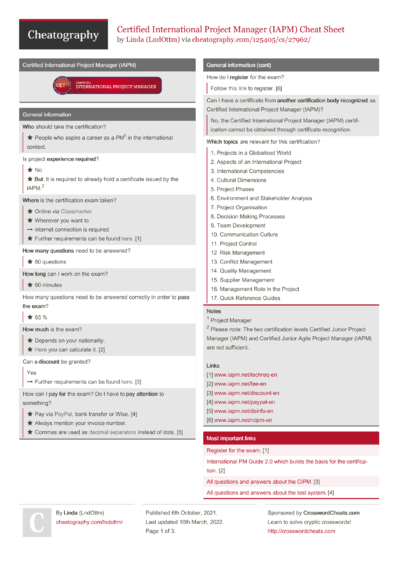 37 Project Cheat Sheets - Cheatography.com: Cheat Sheets For Every Occasion