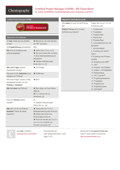 2 Cpm Cheat Sheets - Cheatography.com: Cheat Sheets For Every Occasion