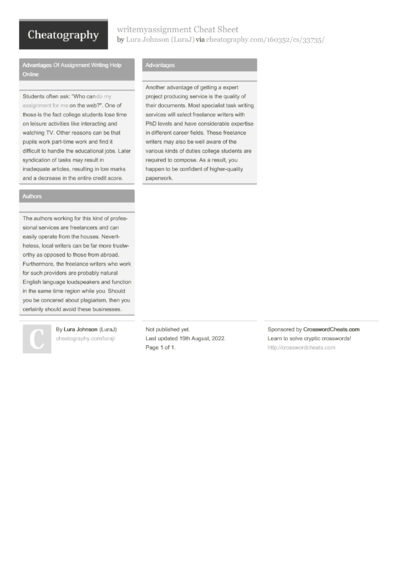 16 Literature Cheat Sheets - Cheatography.com: Cheat Sheets For Every ...