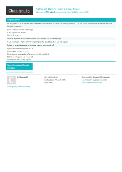 1 Examstudy Cheat Sheet - Cheatography.com: Cheat Sheets For Every Occasion