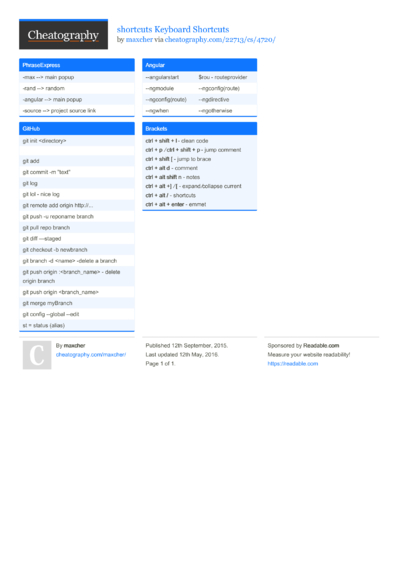 Cheat Sheets in עברית (Hebrew (modern)) - Cheatography.com: Cheat ...