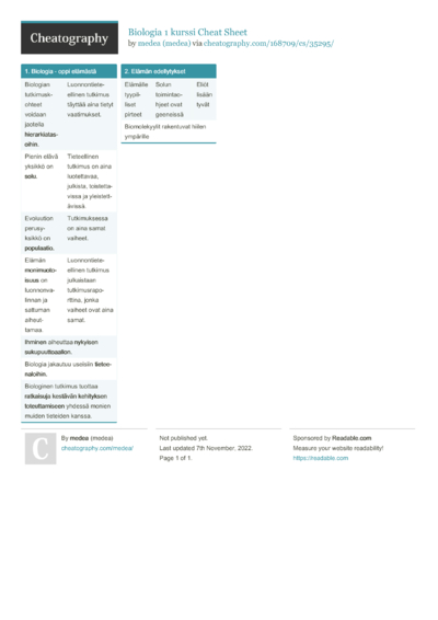 3154 Education Cheat Sheets - Cheatography.com: Cheat Sheets For Every ...