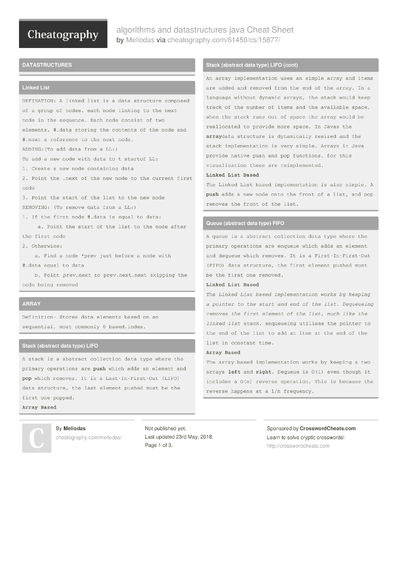 16 Structure Cheat Sheets Cheat Sheets For Every