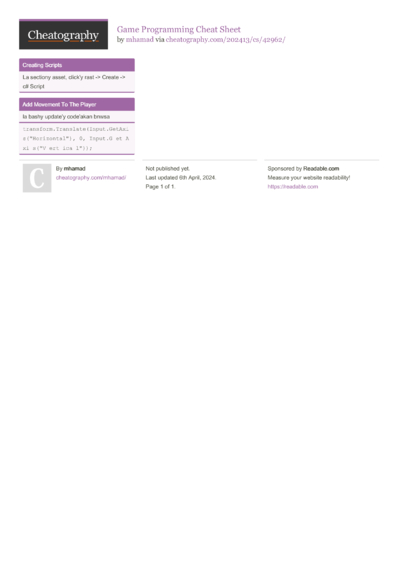 33 Dotnet Cheat Sheets - Cheatography.com: Cheat Sheets For Every Occasion