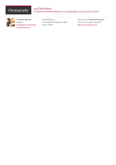 65 Emacs Cheat Sheets - Cheatography.com: Cheat Sheets For Every Occasion