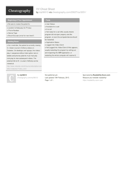 6 Virtual Cheat Sheets - Cheatography.com: Cheat Sheets For Every Occasion