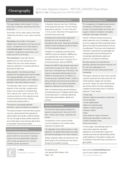 19 Cancer Cheat Sheets - Cheatography.com: Cheat Sheets For Every Occasion