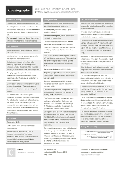 17 Cell Cheat Sheets - Cheatography.com: Cheat Sheets For Every Occasion