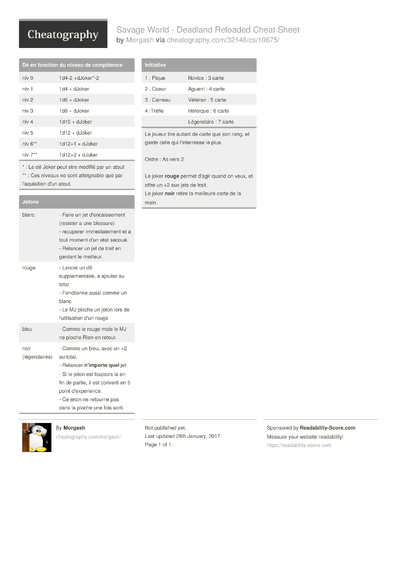 4 Jdr Cheat Sheets - Cheatography.com: Cheat Sheets For Every Occasion