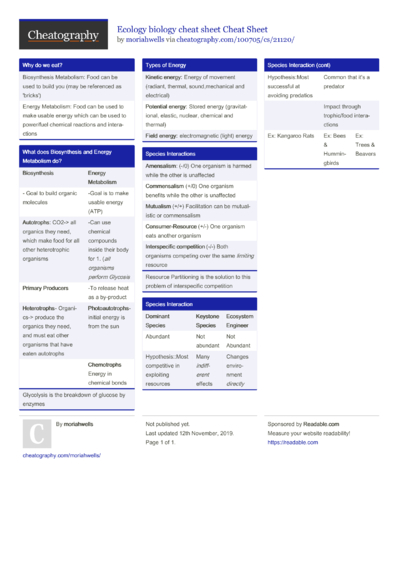 22 College Cheat Sheets - Cheatography.com: Cheat Sheets For Every Occasion