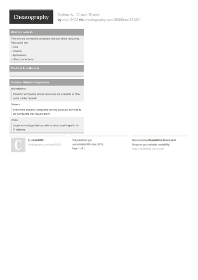 83 Networking Cheat Sheets Cheat Sheets For Every Occasion