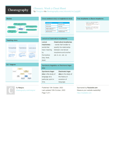 Glossary. Week 3 Cheat Sheet by Nargiza - Download free from ...