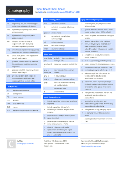 Cheat Sheets Matching "linux" - Cheatography.com: Cheat Sheets For Every Occasion
