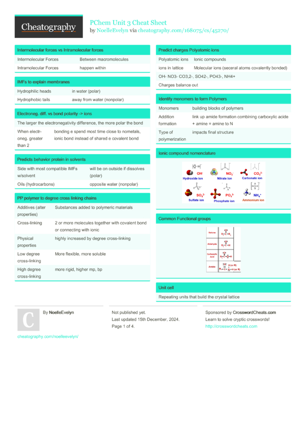 PChem Unit 3 Cheat Sheet by NoelleEvelyn - Download free from Cheatography - Cheatography.com ...