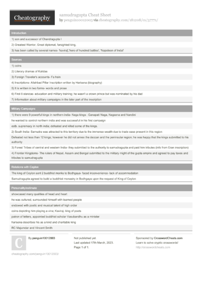 2557 Education Cheat Sheets - Cheatography.com: Cheat Sheets For Every ...