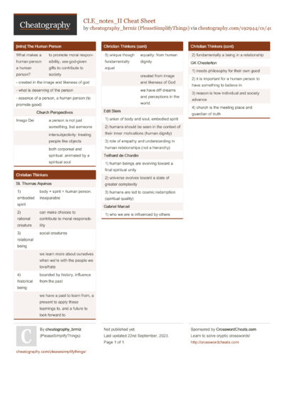 25 Note Cheat Sheets - Cheatography.com: Cheat Sheets For Every Occasion