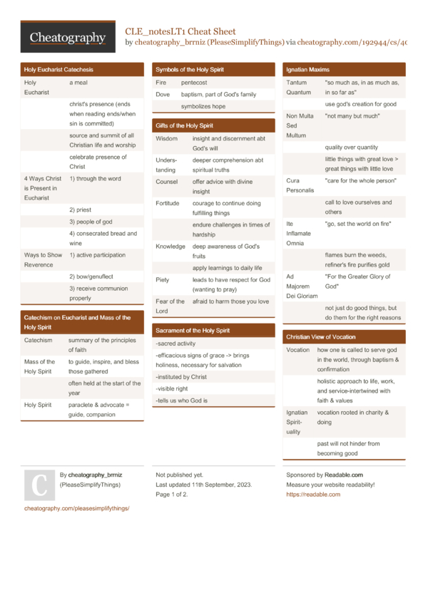 CLE_notesLT1 Cheat Sheet by PleaseSimplifyThings - Download free from ...