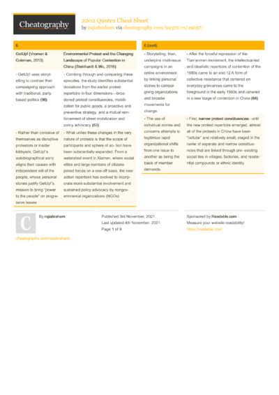 55 Geography Cheat Sheets - Cheatography.com: Cheat Sheets For Every ...