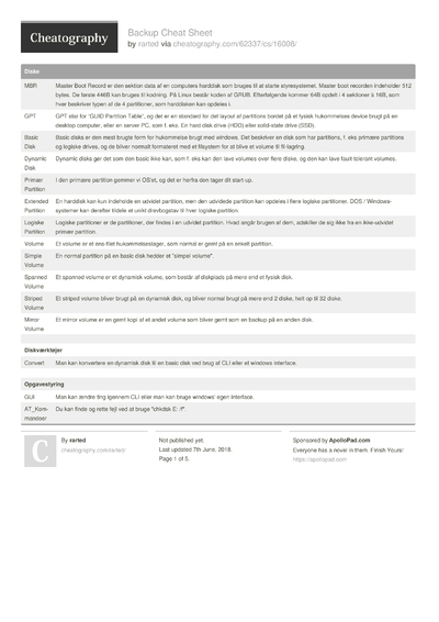 19 Cancer Cheat Sheets - Cheatography.com: Cheat Sheets For Every Occasion