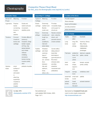 83 Anatomy Cheat Sheets - Cheatography.com: Cheat Sheets For Every Occasion