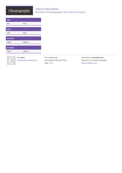 6 Forensics Cheat Sheets - Cheatography.com: Cheat Sheets For Every ...