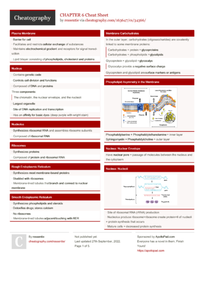 51 Cells Cheat Sheets - Cheatography.com: Cheat Sheets For Every Occasion